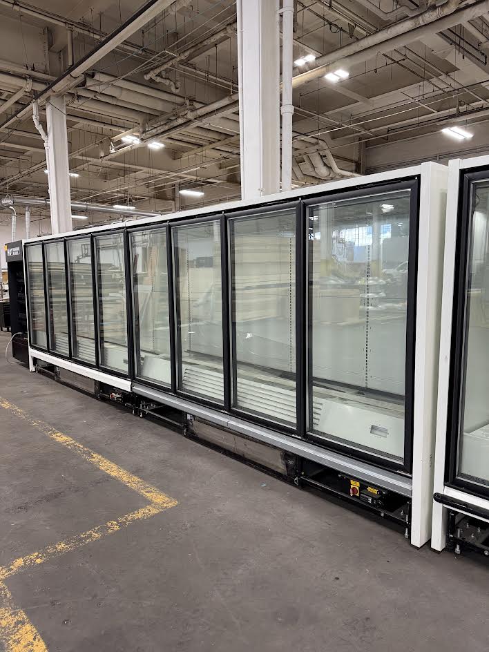 Self Contained Glass 8-Door Run Freezer | Purecold | M# ICON6 1OS7LA1